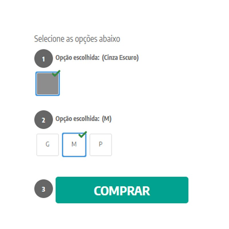 Como exibir grade de cores e tamanhos em loja responsiva? :: Ajuda ...